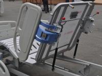 China Folding Hospital ICU Bed , Manual Ward Beds With ABS Side Rails for sale