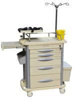 China Nurse Medical Crash Cart , Multi-Purpose Resuscitation Trolley for sale