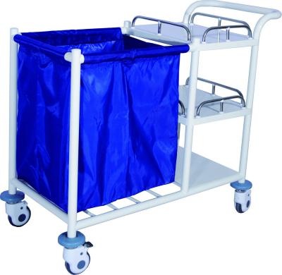 China Enameled Steel Mobile Laundry Collecting Trolley For Home Use for sale