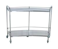 China Stainless Steel Fan Shape Instrument Trolley , Hospital Cart for sale