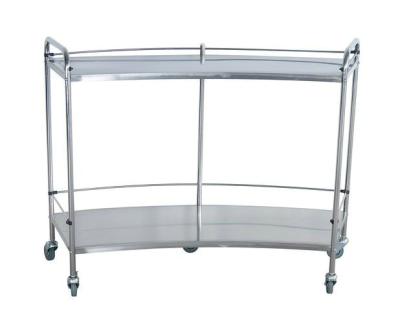 China Stainless Steel Fan Shape Instrument Trolley , Hospital Cart for sale