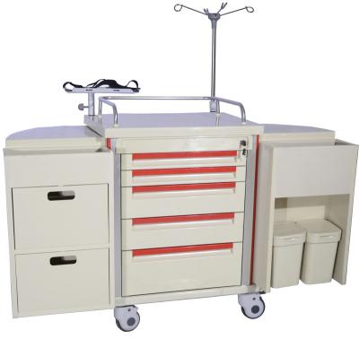 China Mobile Nurse Medical Trolleys For Emergency Nursing Workstation for sale