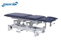 China Height Adjustable Medical Office Exam Tables Electric 5 Sections On Casters for sale