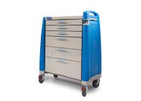 China Central Lock ABS Material Medication Cart With Writing Surface Fit Clinic for sale