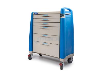 China Central Lock ABS Material Medication Cart With Writing Surface Fit Clinic for sale