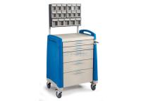 China ABS Material Five Drawers Anesthesia Cart for sale