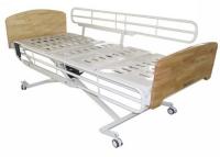 China Enameled Steel Structure Nursing Home Beds With Collapsible Side Rails for sale