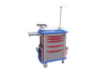 China Mobile Emergency Medical Trolleys / Medical Supply Cart 4 Inch Castors for sale