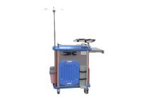 China Mobile Emergency Medical Trolleys / Medical Supply Cart 4 Inch Castors for sale