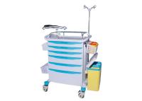 China Hospital Therapist Trolley Double Aluminum Alloy Side Columns ABS Body for sale