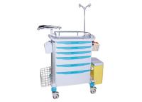 China Hospital Therapist Trolley Double Aluminum Alloy Side Columns ABS Body for sale