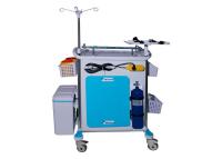 China Hospital Therapist Trolley Double Aluminum Alloy Side Columns ABS Body for sale