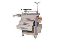 China Nurse Medical Crash Cart , Multi-Purpose Resuscitation Trolley for sale