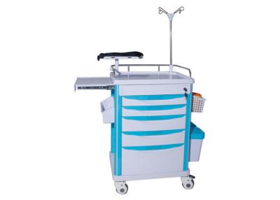 China Manual Medical Crash Cart For Clinic With ABS Plastic Top Board for sale