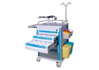 China Mobile Emergency Cart , Hospital Ward Crash Trolley With Drawers for sale
