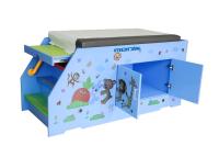China Cartoon Hospital Pediatric Examination Table Wooden Structure With Cabinet for sale