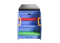 China Cartoon Hospital Pediatric Examination Table Wooden Structure With Cabinet for sale