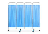 China Medical Folding Stainless Steel 4- Part Ward Screen For Hospital for sale