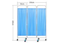China Medical Folding Stainless Steel 4- Part Ward Screen For Hospital for sale