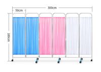 China Medical Folding Stainless Steel 4- Part Ward Screen For Hospital for sale