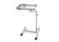 China Medical Trolley Stainless Steel Mayo Table With Height Adjustment for sale