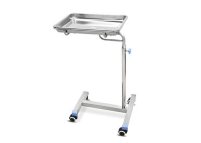 China Medical Trolley Stainless Steel Mayo Table With Height Adjustment for sale