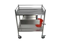China Two Shelf Removable Rust  - Proof Medical Instrument Trolleys for sale