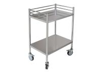 China Durable Stainless Steel Two Shelf  Instrument  Trolley One Year Warranty for sale