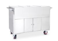 China Medical Stainless Steel Sterile Services Transport Trolley For Hospital CSSD for sale