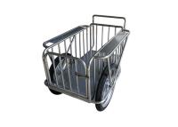 China Stainless Steel Medical Drugs Trolley With Two Big Wheels / Two Small Casters for sale