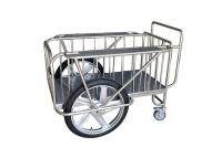 China Stainless Steel Medical Drugs Trolley With Two Big Wheels / Two Small Casters for sale