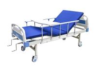 China Two Crank Medical Hospital Ward Bed Backrest Adjustable With Dining Table for sale