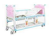 China Two Crank Pink Hospital Pediatric Beds Backrest Adjustable For Children for sale