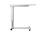 China Movable Plastic Medical Overbed Table With Height Ajustable For Hospital Patient Use for sale