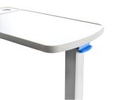 China Movable Plastic Medical Overbed Table With Height Ajustable For Hospital Patient Use for sale