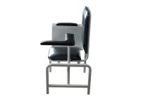 China Black Manual Blood Donor Chair With Adjustable Armrest and Cabinet for sale