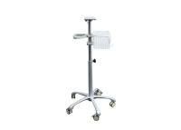China Aluminum Alloy 5 Leg Cardiac Patient Monitor Stand With Basket for sale