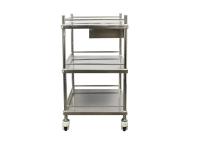 China Stainless Steel  Surgical Instrument Trolley Three Shelves One Drawer for sale