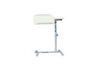 China Tilt-Top Medical Adjustable Overbed Bedside Table With Wheels for sale