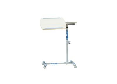 China Tilt-Top Medical Adjustable Overbed Bedside Table With Wheels for sale