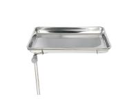 China Height Adjustable Mayo Table One Tray Four Casters Hospital Trolley for sale