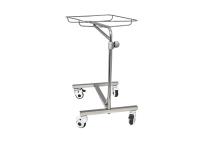 China Height Adjustable Mayo Table One Tray Four Casters Hospital Trolley for sale