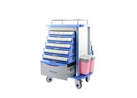 China ABS Mobile Emergency Medical Trolleys Aluminum Alloy Columns With ABS Body Structure for sale