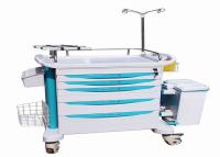 China Hospital Therapist Trolley Double Aluminum Alloy Side Columns ABS Body for sale