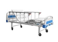 China Anti-age Manual Hospital Beds Aluminum alloy side rails two cranks for sale