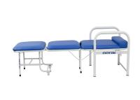 China Hospital Funiture Comfortable Folding Attendant Chair Cum Bed With Castor for sale