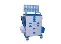 China Durable Steel Structure Medical Cart Multi - Bin Containers For Anesthesia for sale
