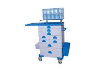 China Durable Steel Structure Medical Cart Multi - Bin Containers For Anesthesia for sale