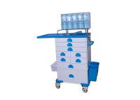 China Durable Steel Structure Medical Cart Multi - Bin Containers For Anesthesia for sale