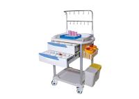 China IV pole Emergency Medical Trolleys With Utility Container ABS Drawers for sale